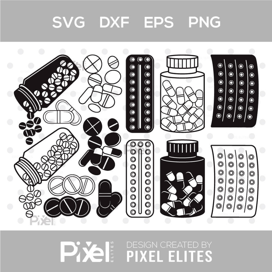 Pill Silhouette, Medicine Svg, Medicine Capsule Svg, Drug Capsule Svg ...