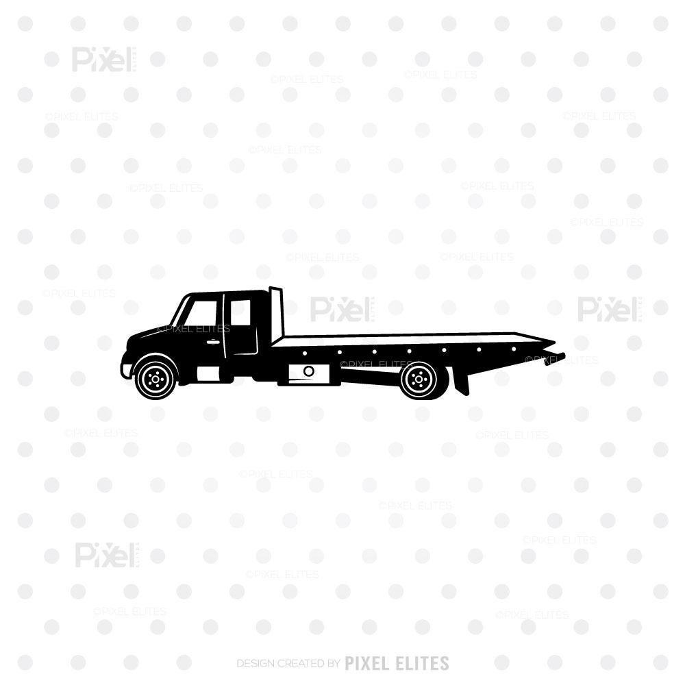 Rollback Tow Truck SVG Bundle | Silhouette & Outline Cricut Cut Files ...