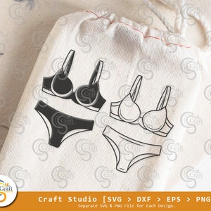 Bra and Panty Svg, Lingerie Silhouette, Women Underwear Svg, Bikini Svg ...