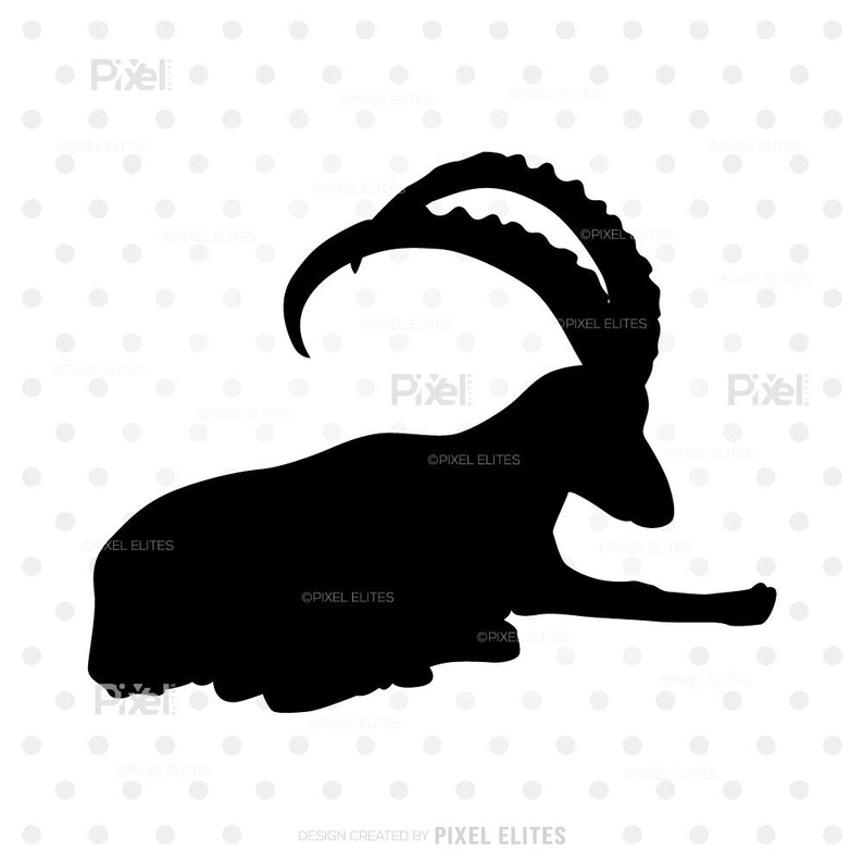 Ibex SVG Bundle: Safari Animal Clipart, Cricut & Silhouette Cut Files ...