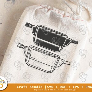 Waist Bag SVG, Fashion Waist Bag Silhouette, Waist Packs Svg, Travel ...
