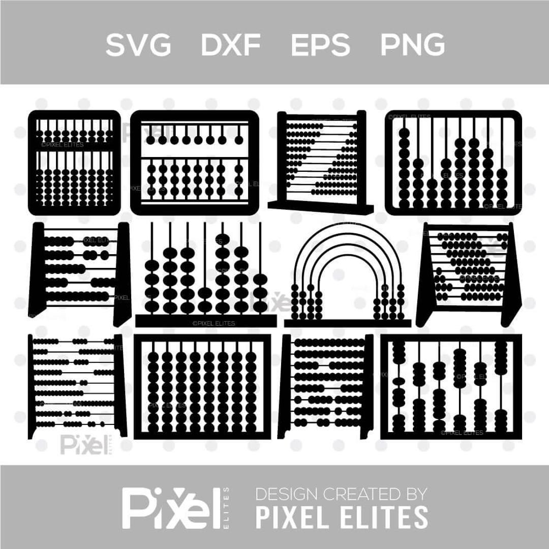 Abacus SVG Cut Files: Math Silhouette Bundle (instant Download) - Etsy