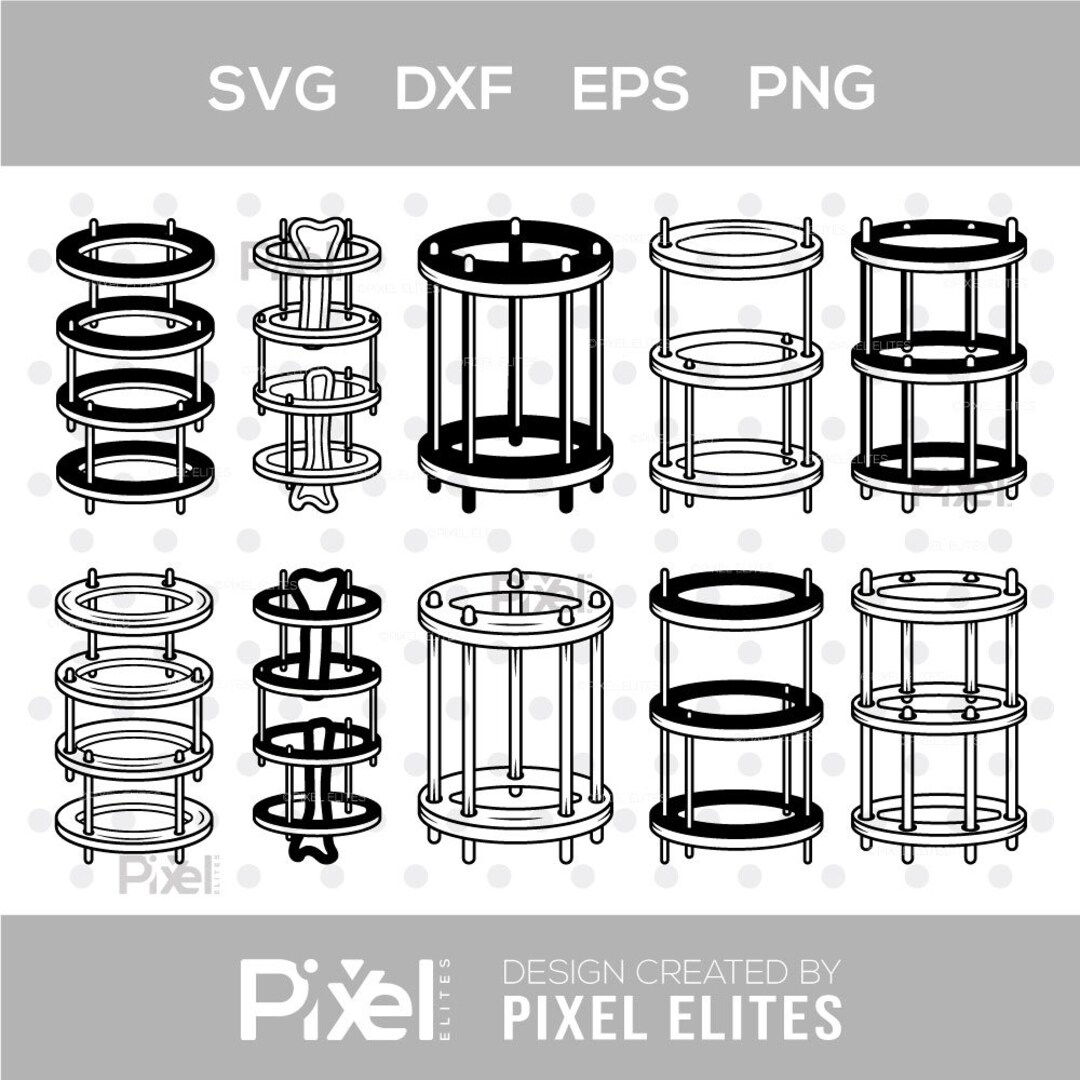 Ilizarov Fixator Svg Silhouette - Ilizarov Frame Cricut Cut Files - Etsy