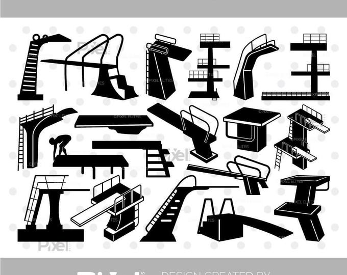 Sprungbrett SVG, Schwimmbad svg, Pool svg, Pooltreppe svg, Poolstufen ...