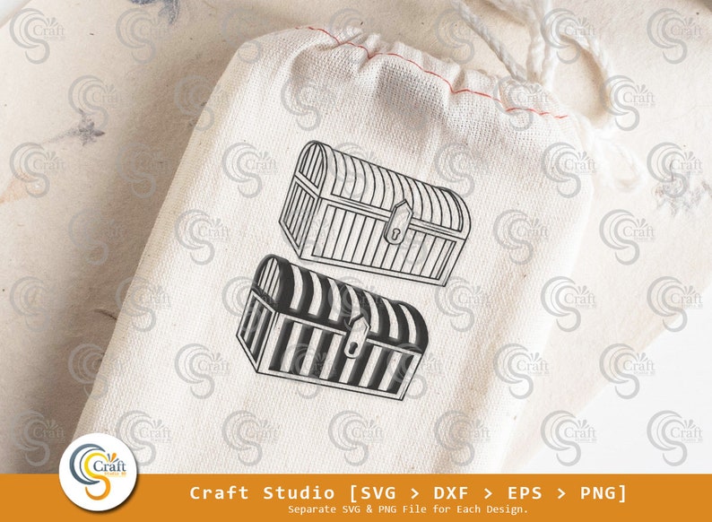 Treasure Chest SVG Treasure Silhouette Pirate Treasure Svg - Etsy