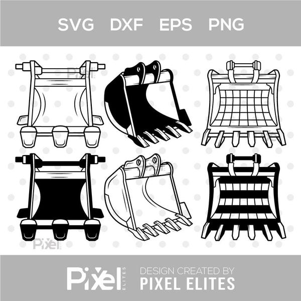 Excavator Bucket Svg - Etsy