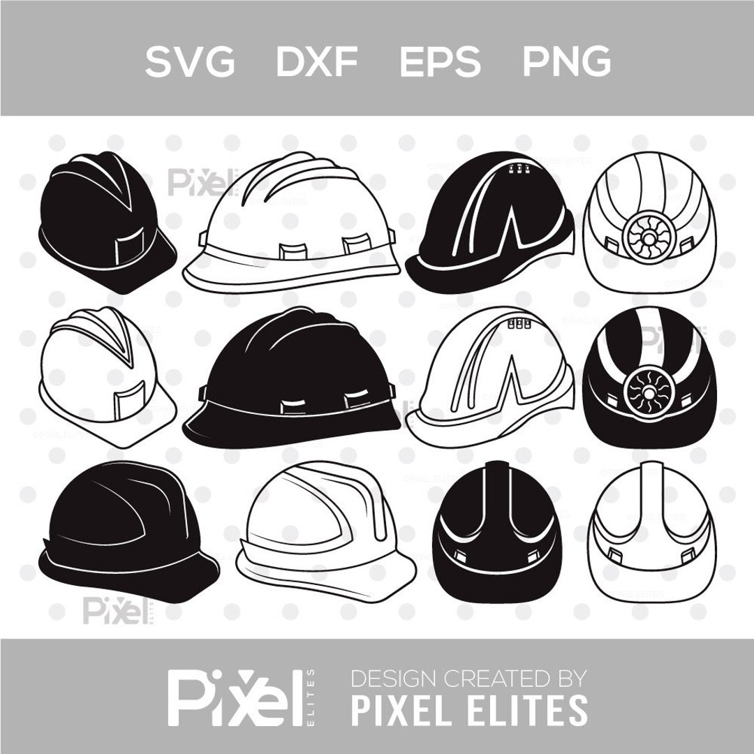 Construction Hat Silhouette, Helmet Svg, Safety Equipment Svg, Worker ...