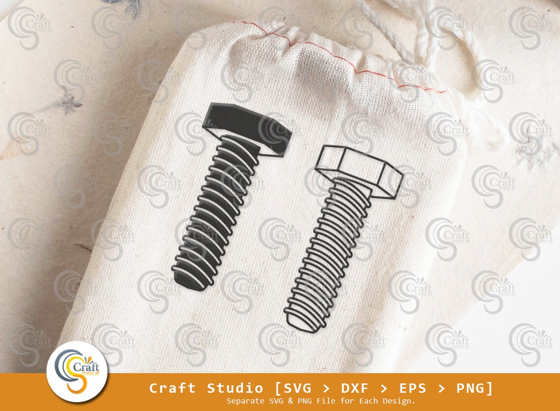 Bolt Screw Silhouette Screw Svg Hardware Tool Svg Bolt Svg - Etsy Canada