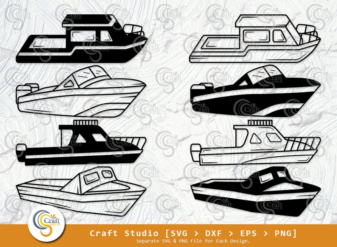 Schnellboot SVG, Schnellboot Silhouette, Motorboot SVG, Yacht SVG, Boot ...