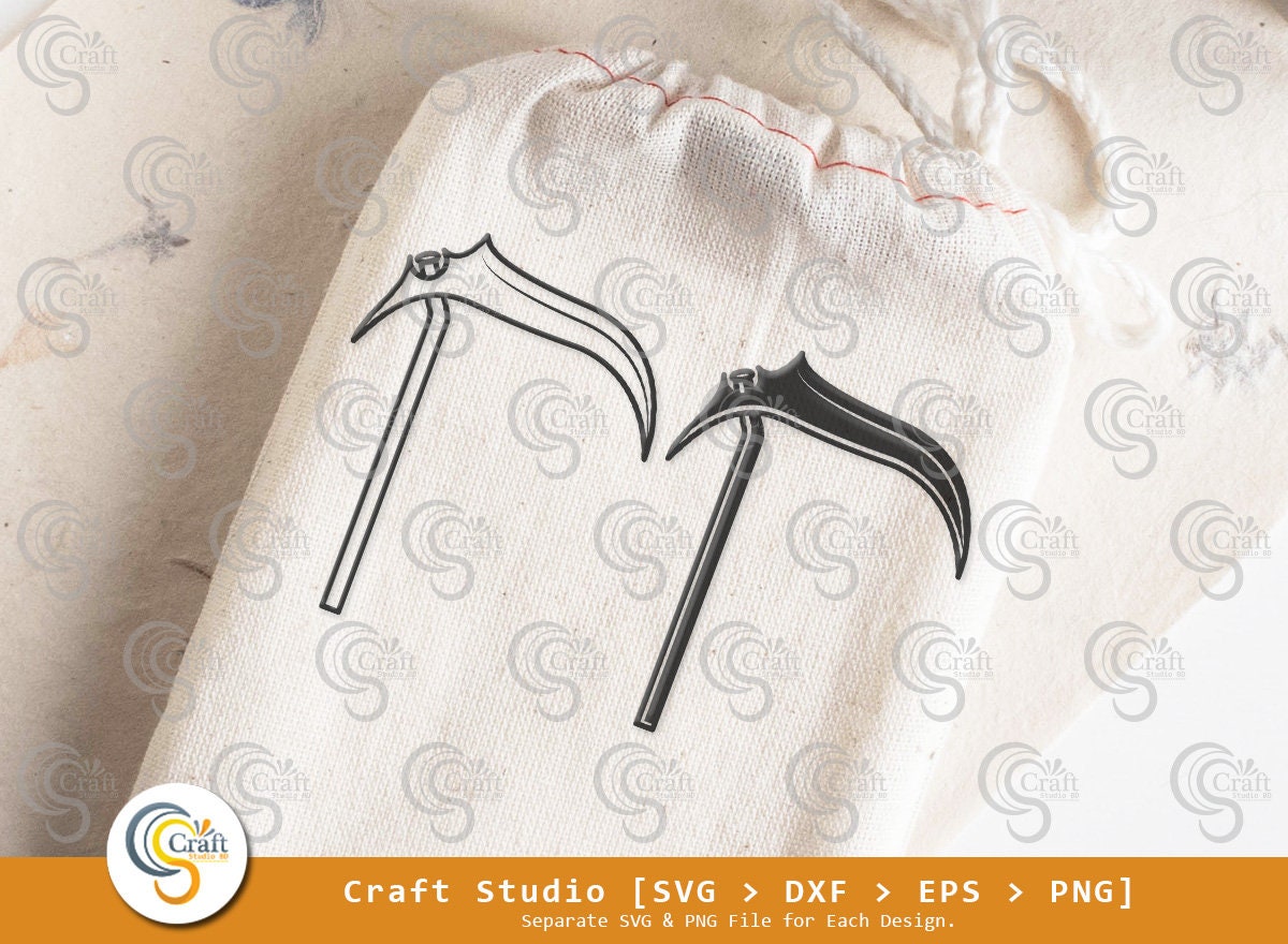 Scythe Silhouette Scythe Outline Svg Death Svg Grim Reaper - Etsy