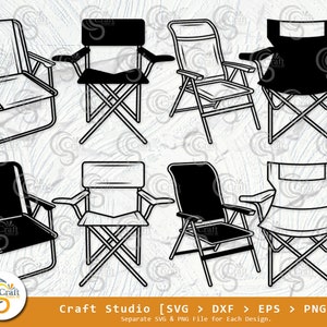 Camping Chair Silhouette Chair Svg Beach Chair Svg Camping - Etsy