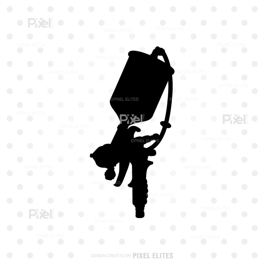 Spray Gun SVG Cut Files- Spray Gun Silhouette - Painting Gun Svg ...