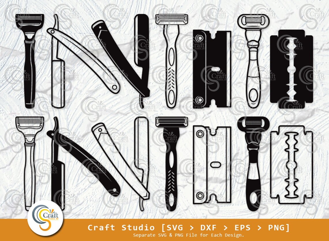 Blade Razor Silhouette Barber Shop Svg Straight Razor Svg - Etsy