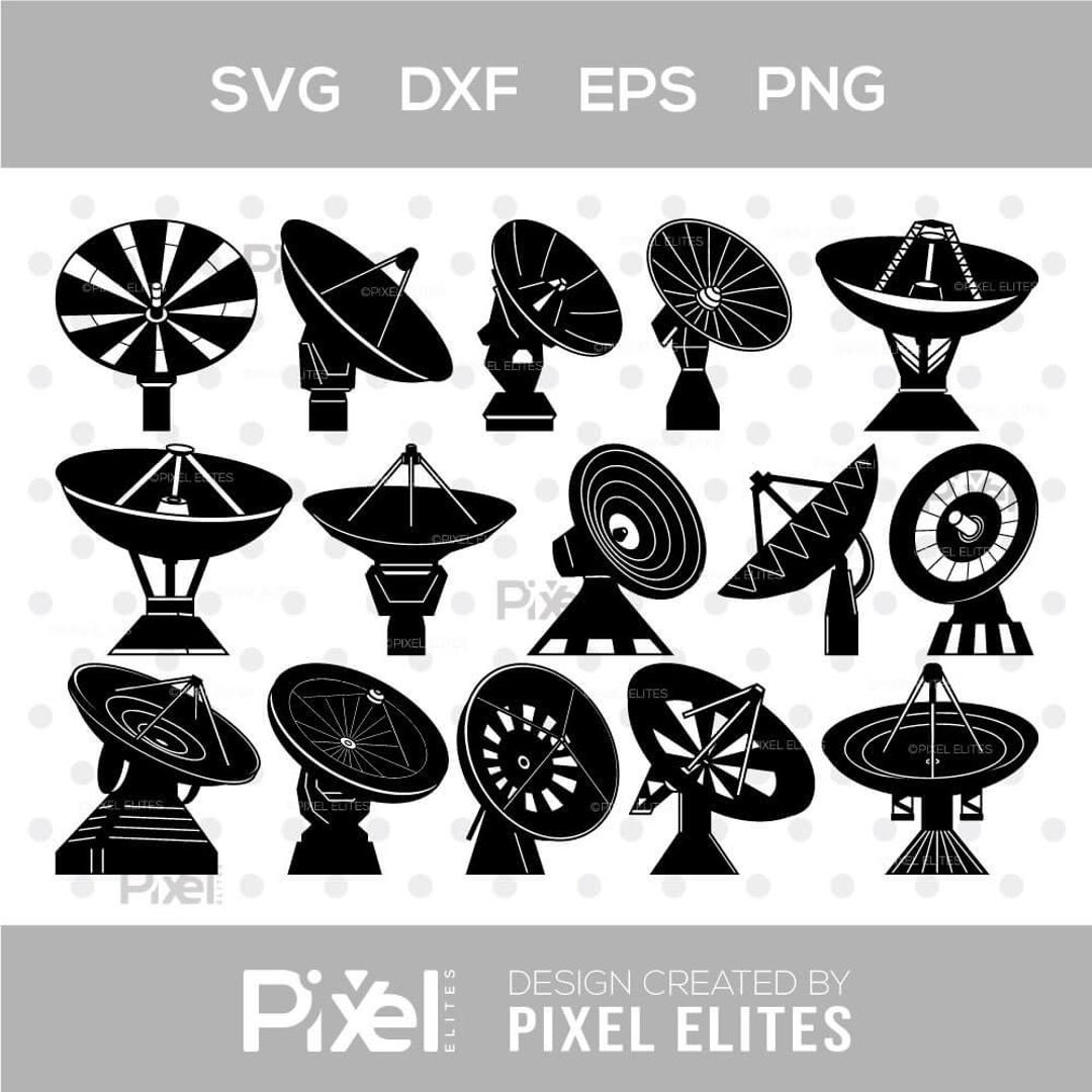 Weather Radar SVG Bundle: Silhouette Cut Files, Map Vector (digital ...