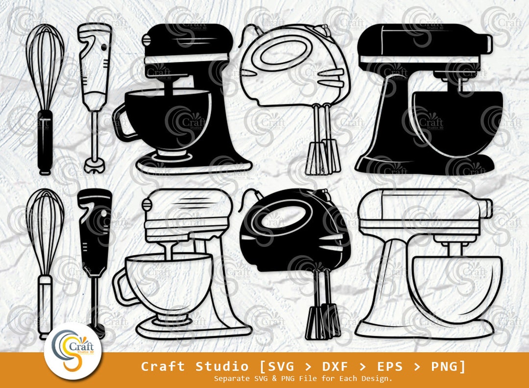 Mixer Silhouette, Mixer SVG, Stand Mixer Svg, Kitchen Electric Mixer ...