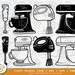 Mixer Silhouette, Mixer SVG, Stand Mixer Svg, Kitchen Electric Mixer ...