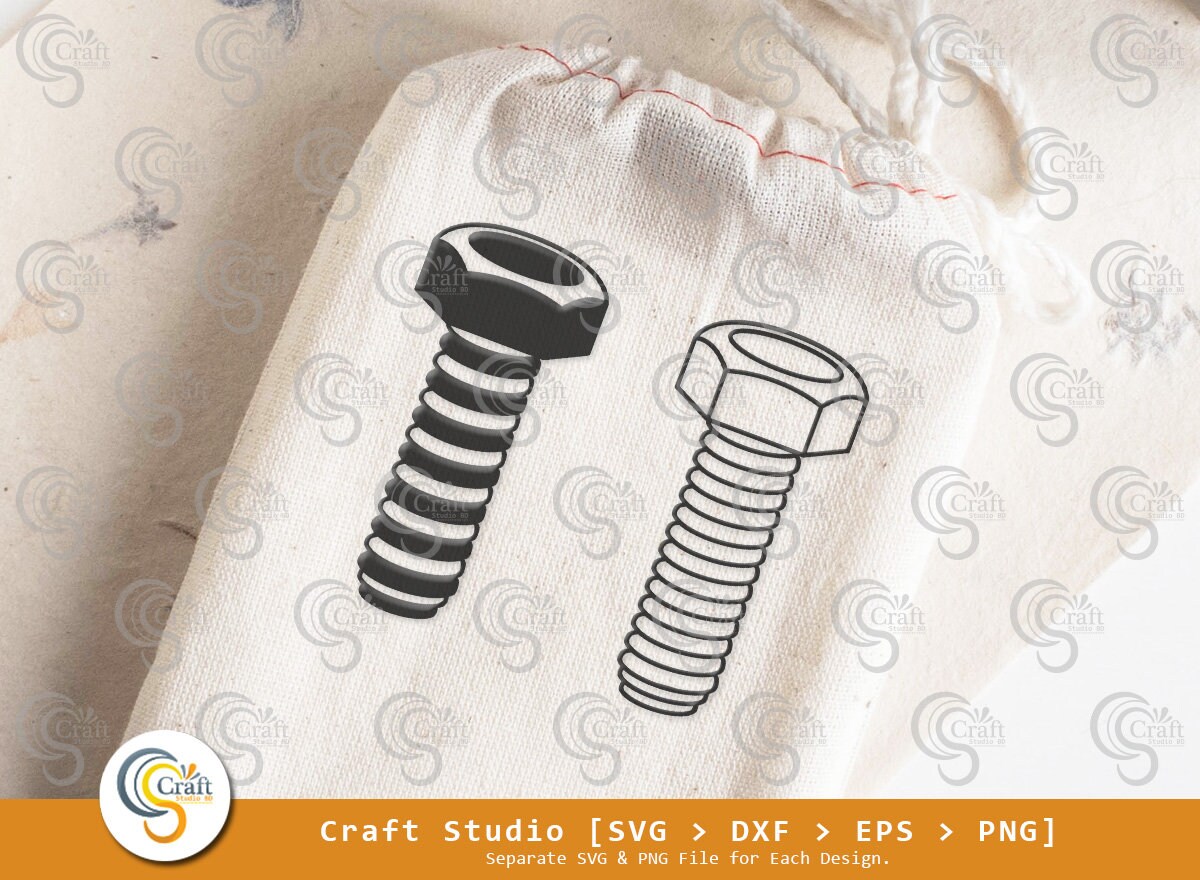 Bolt Screw Silhouette Screw Svg Hardware Tool Svg Bolt Svg - Etsy Canada