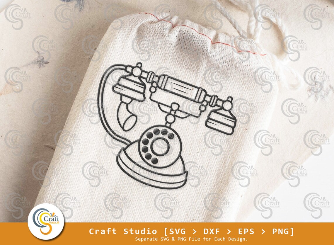 Telephone Silhouette Telephone SVG Dial Phone Svg Vintage - Etsy