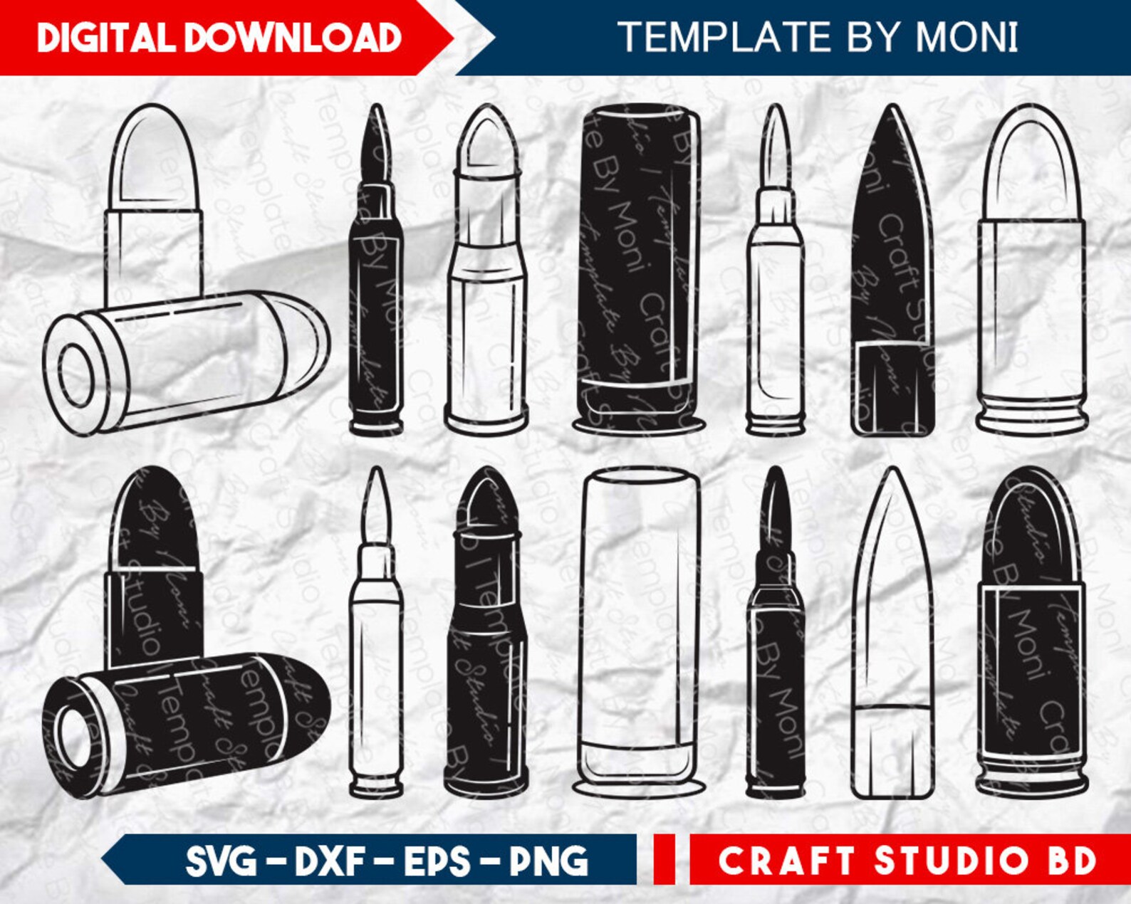 Bullet Silhouette Gun Bullet Svg Ammo Svg Munition Svg | Etsy