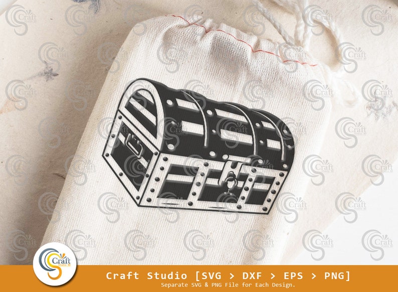 Treasure Chest SVG Treasure Silhouette Pirate Treasure Svg - Etsy