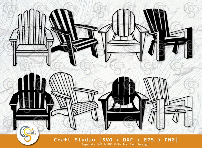 Adirondack Chair Silhouette Chair Svg Beach Chair Svg - Etsy