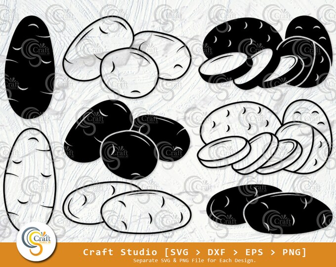 Potato Svg Potato Png Potato Svg Bundle Cricut Shirt Cut Files Potato ...