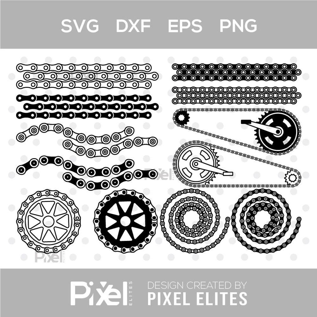 Bicycle Chain SVG Bundle: Cycling Gear Cut Files (digital Download) - Etsy