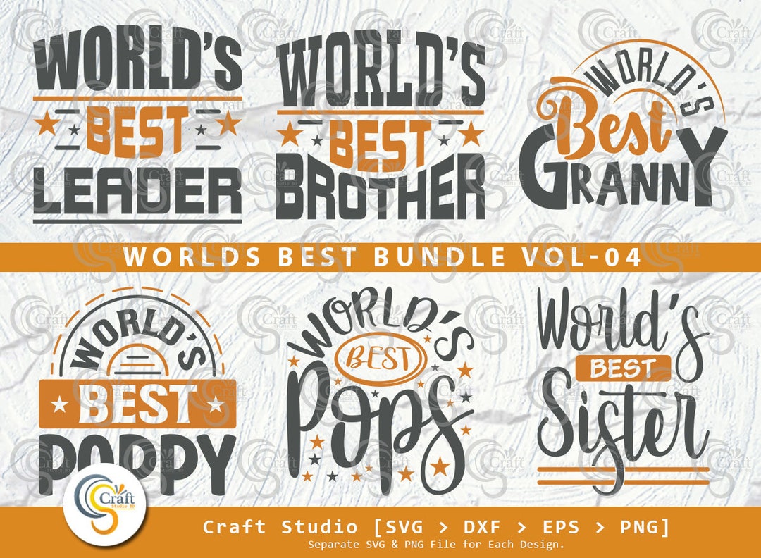 Worlds Best Bundle Vol-04 SVG Cut File, World's Best Leader Svg, World ...
