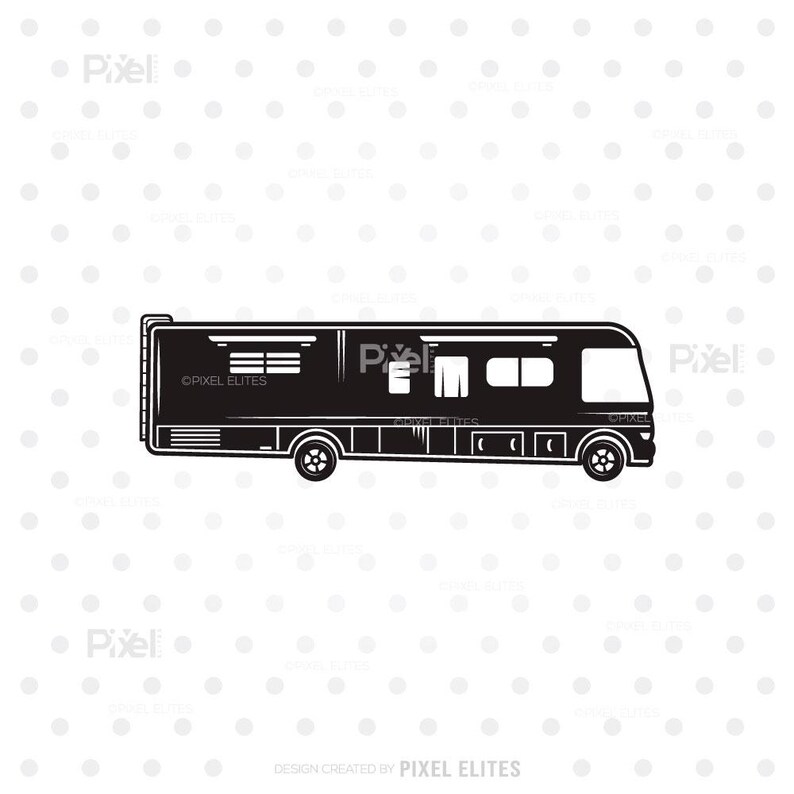 Motorhome SVG Bundle | Camper & RV Silhouette Cut Files (digital ...