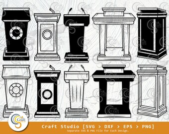 Podium Stand SVG Podium Clipart Speaker Podium Svg Lecture - Etsy Canada