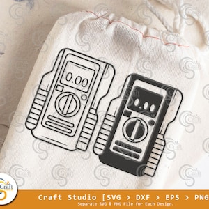 Multimeter Svg Silhouette Outline Cricut Cut Files Png Bundle - Etsy