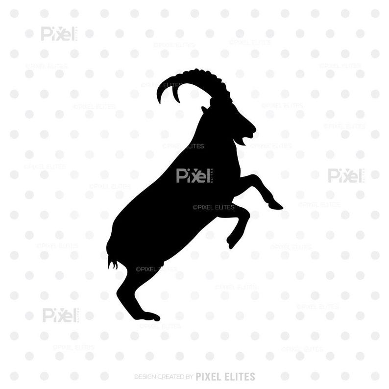Ibex SVG Cut Files | Ibex Gazelle & Head SVG | Safari Animals ...