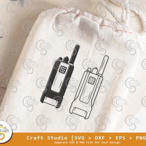 Walkie Talkie Silhouette, Communication Radio Svg, Portable Radio Svg ...
