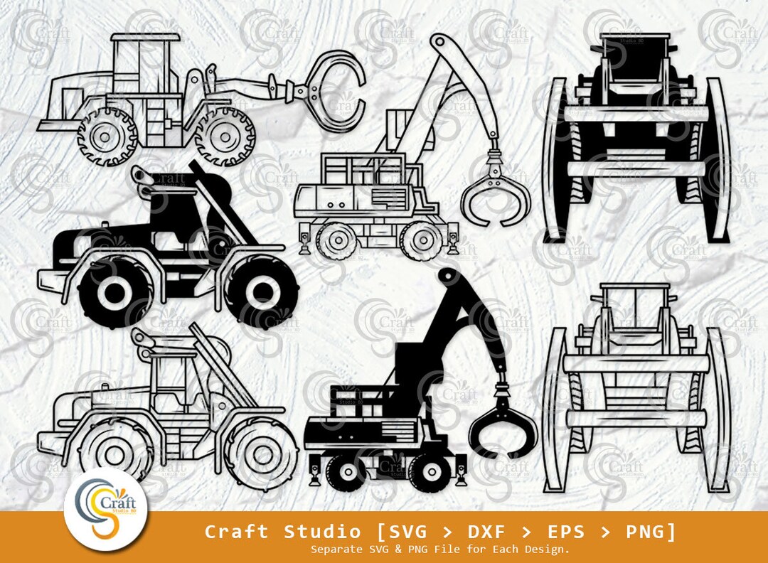 Log-Loader-Svg-Silhouette Umriss Cricut geschnitten Dateien - Etsy.de