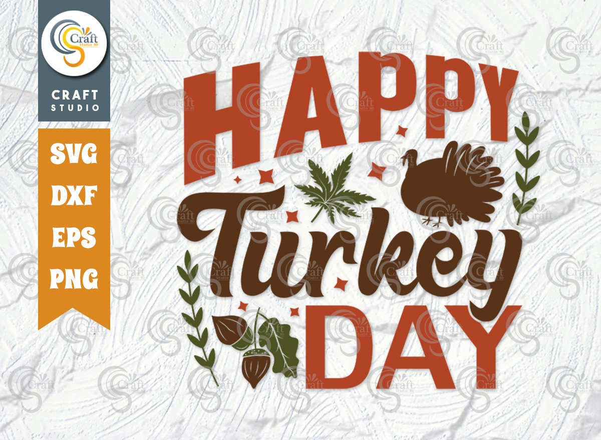 Feliz Día del Pavo SVG Archivo de Corte Pavos Svg Otoño Svg - Etsy México