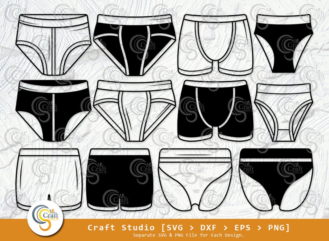 Underwear Men Svg Underwear Silhouette Underwear Boxer - Etsy