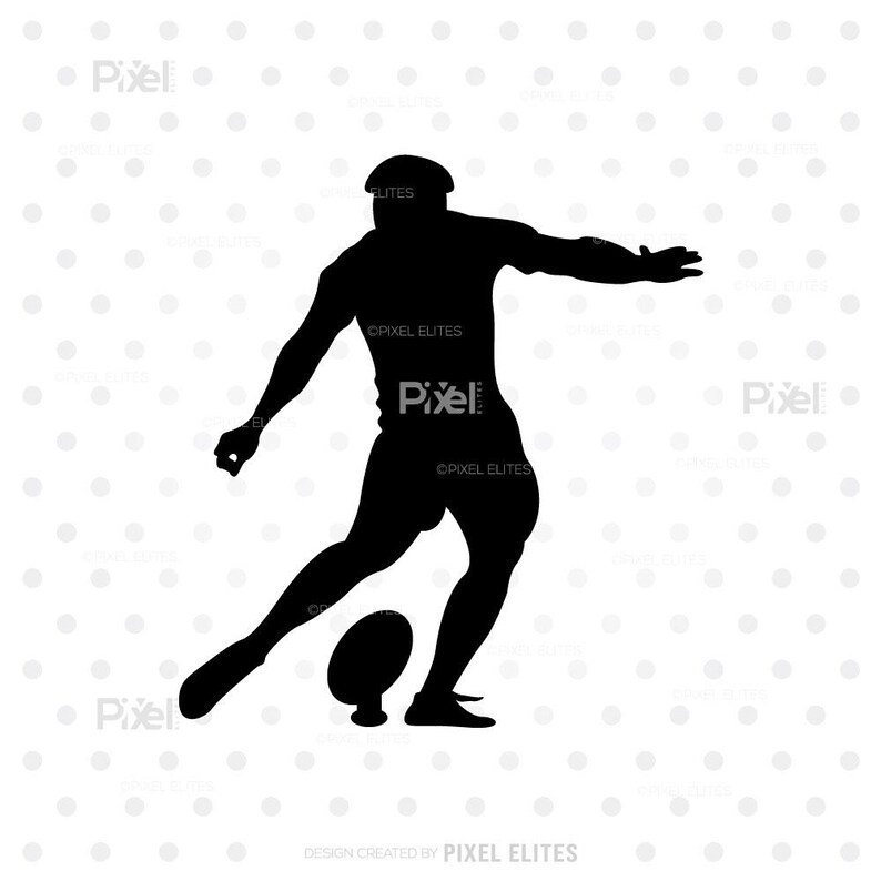 Rugby Player SVG Silhouette Bundle | Rugby & American Football Cut File ...
