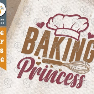 Baking Princess SVG Cut File Chef Hat Svg Rolling Pin Svg - Etsy Canada