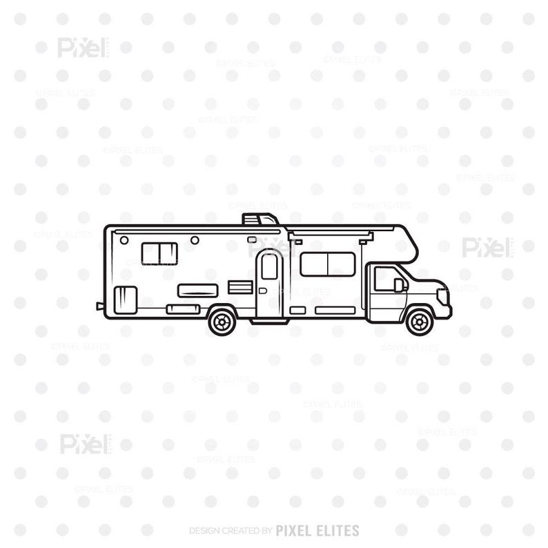 Motorhome SVG Bundle | Camper & RV Silhouette Cut Files (digital ...