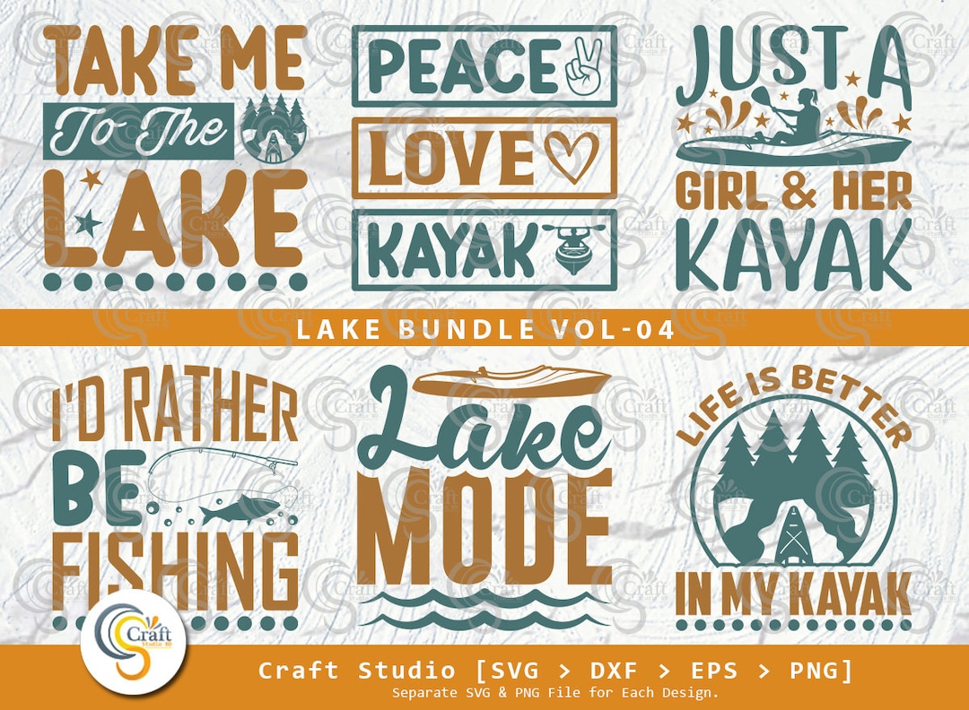 Lake SVG Bundle Lake Life Svg Kayak Life Svg Lake Saying - Etsy