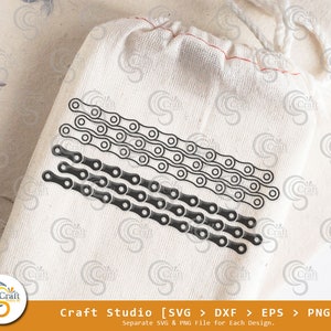 Bicycle Chain Svg Silhouette Outline Cricut Cut Files Png Bundle, - Etsy