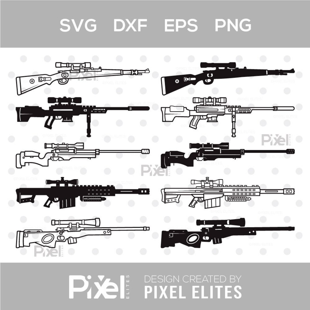 Sniper Rifles Silhouette, Sniper Rifles SVG, Arctic Warfare Magnum Svg ...