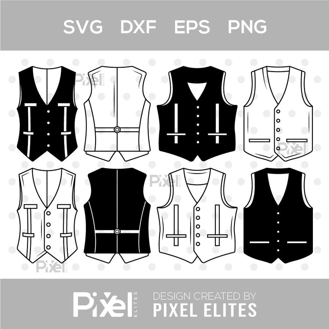 Vest Suit SVG Bundle | Suit Silhouette | Vest Waistcoat SVG | Business ...