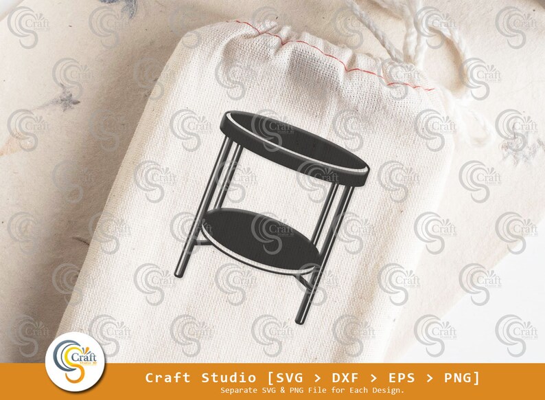 Side Table SVG Side Table Silhouette Round Table Svg - Etsy
