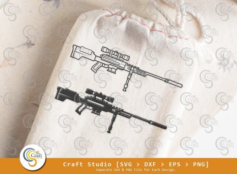 Sniper Rifles Silhouette Sniper Rifles SVG Arctic Warfare - Etsy