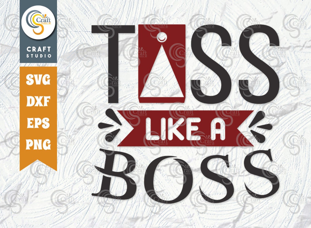 Toss Like A Boss SVG Cut File Cornhole Svg Cornhole Player - Etsy Canada