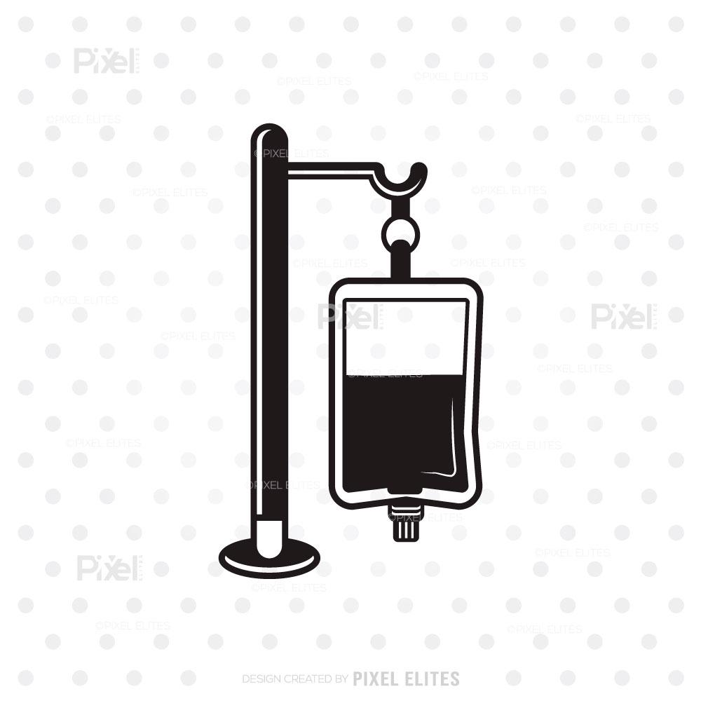 Blood Bag SVG Outline Bundle, Blood Donation Icon Silhouette ...