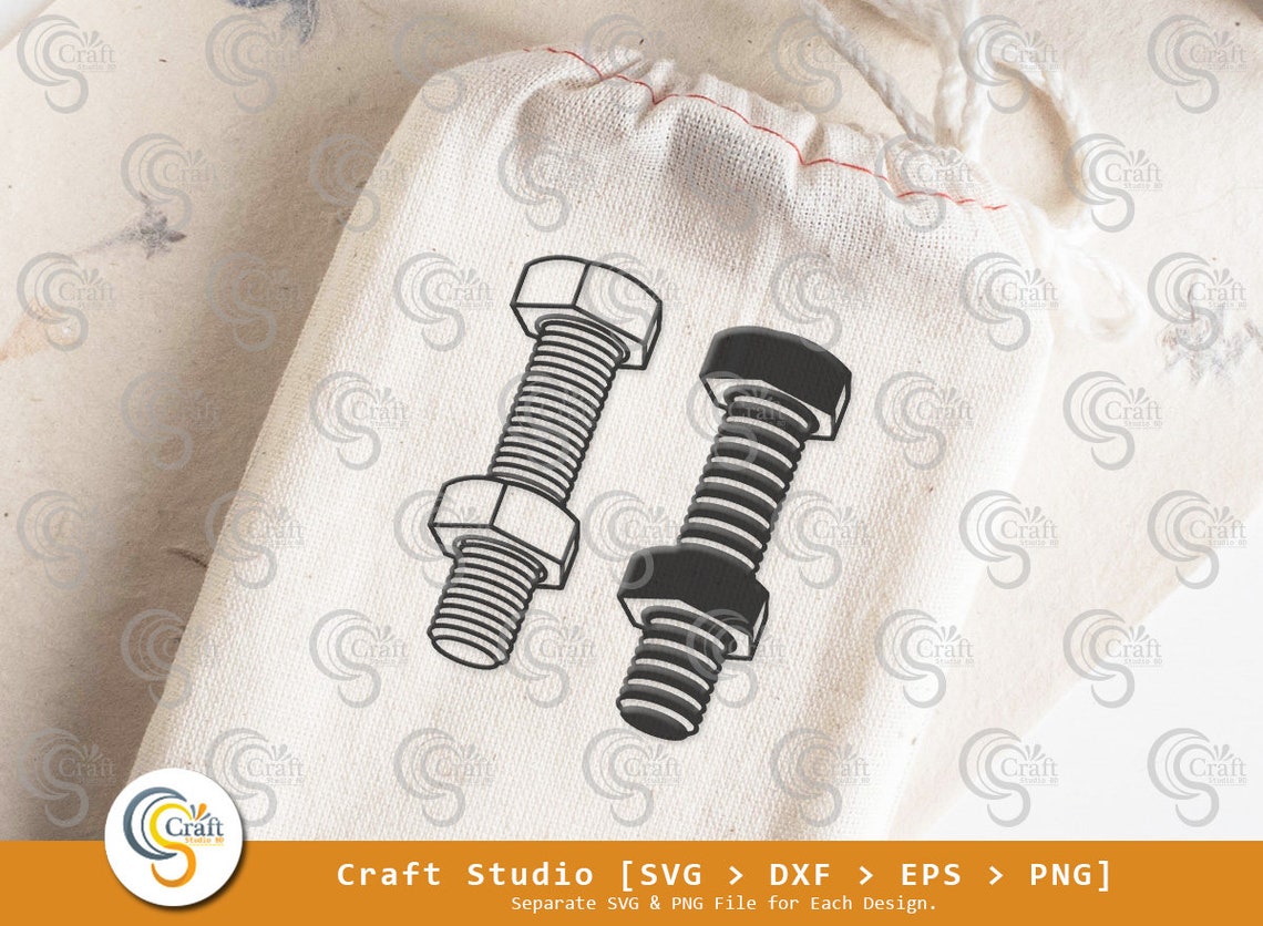 Bolt Screw Silhouette Screw Svg Hardware Tool Svg Bolt Svg - Etsy Canada