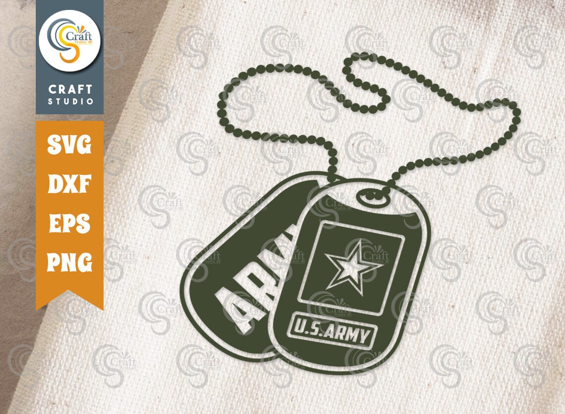 US Army Dog Tags SVG Cut File Military Dog Tags Svg US Army - Etsy Canada