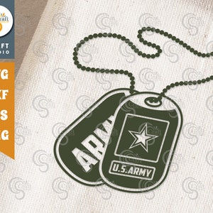 US Army Dog Tags SVG Cut File: Military Sublimation (digital Download ...